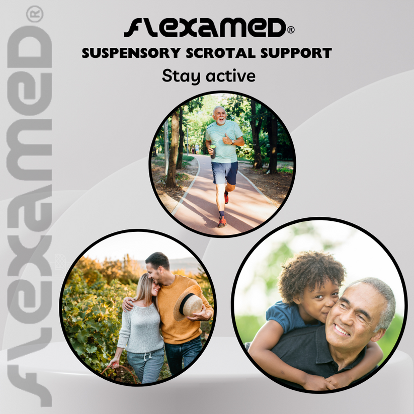 Flexamed Hernia Gear Suspensory Scrotal Support | For Enlarged Scrotum – FlexaMed